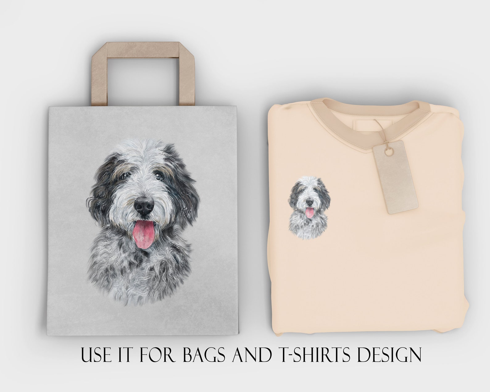 Bernedoodle Watercolor Png Clipart Doodle Dog Clipart - Etsy