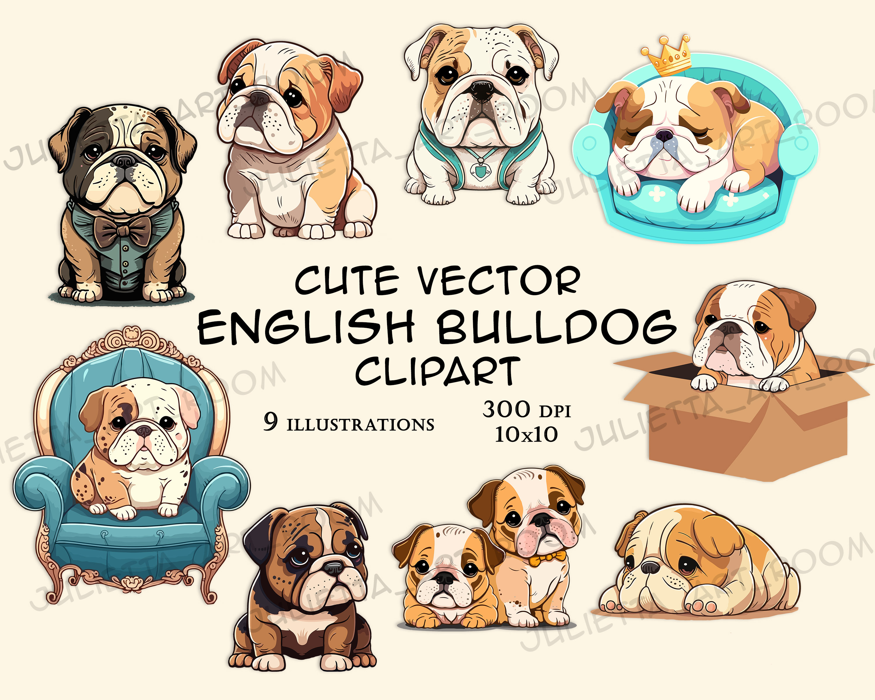 English Bulldog Clipart