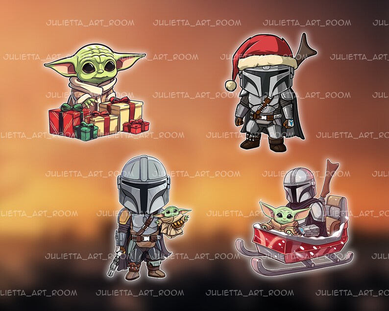Mandalorian and Grogu Png Clipart, Space Wars Movie, Digital Stickers ...