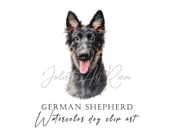 German Shepherd Watercolor Clipart Shepherd Png Sublimation - Etsy