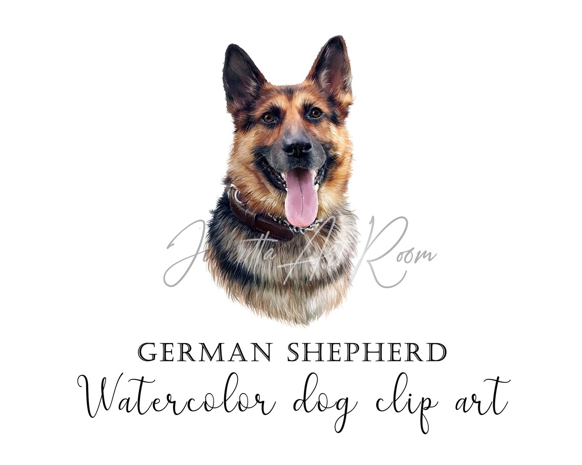 German Shepherd Watercolor Clipart Shepherd Png Sublimation - Etsy