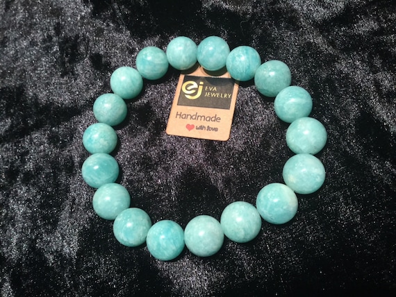 Mozambique Natural Amazonite Stone Bracelet 10mm Beads | Etsy