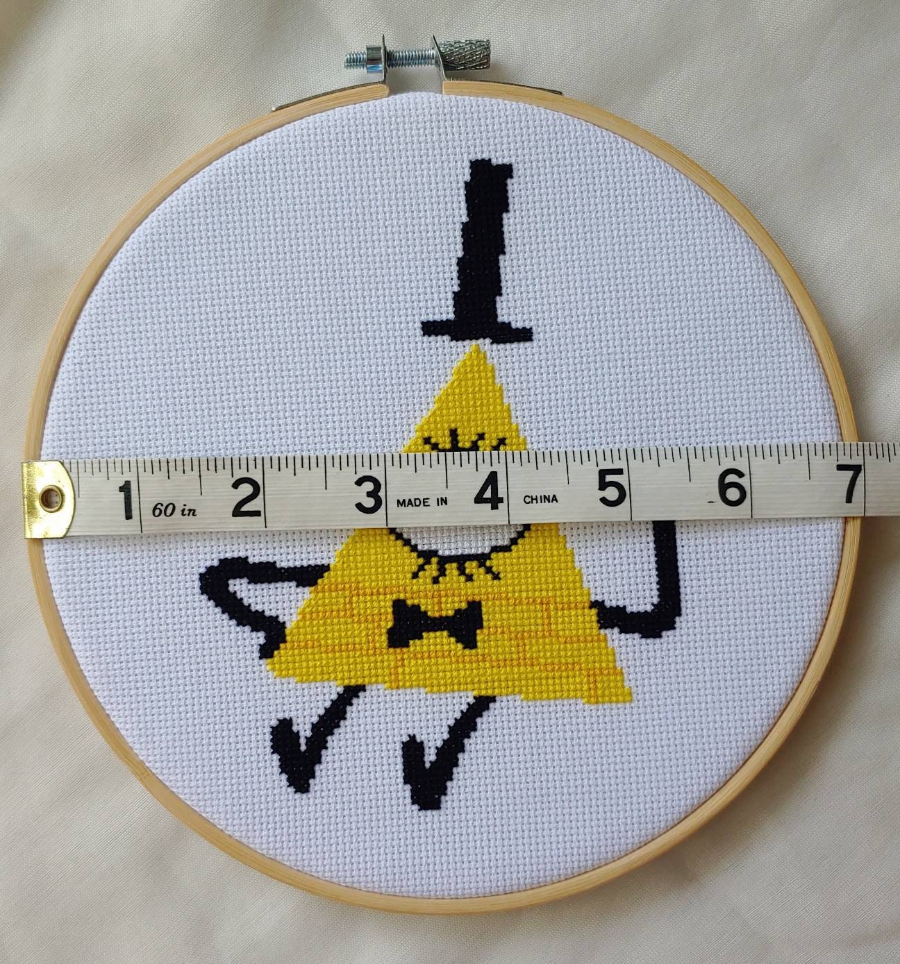Finished Cross Stitch Bill Cipher Gravity Falls - Etsy UK