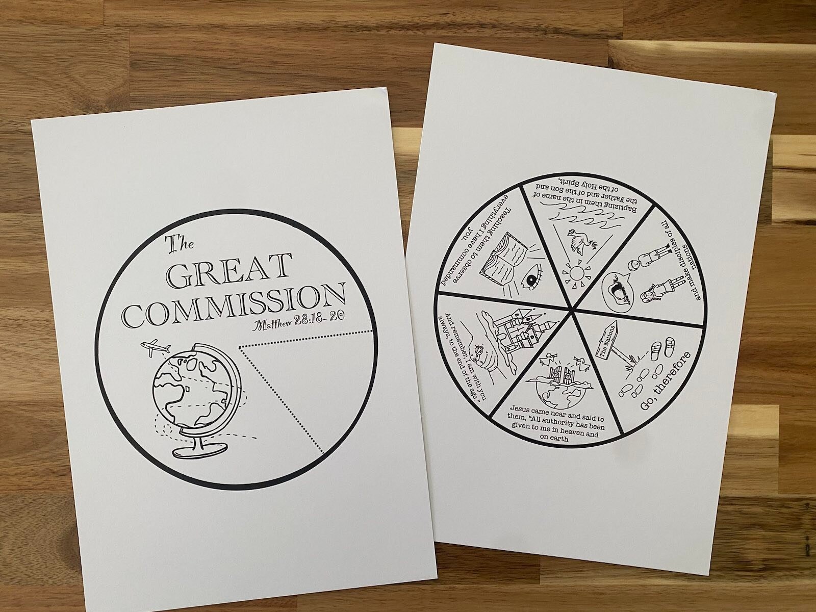 The Great Commision Coloring Wheel Printable Bible Activity for Sunday ...