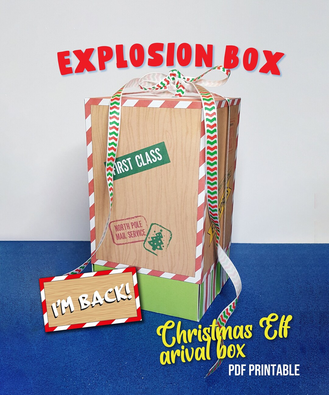 Printable Explosion Christmas Elf Arrival Box | INSTANT DOWNLOAD | PDF ...