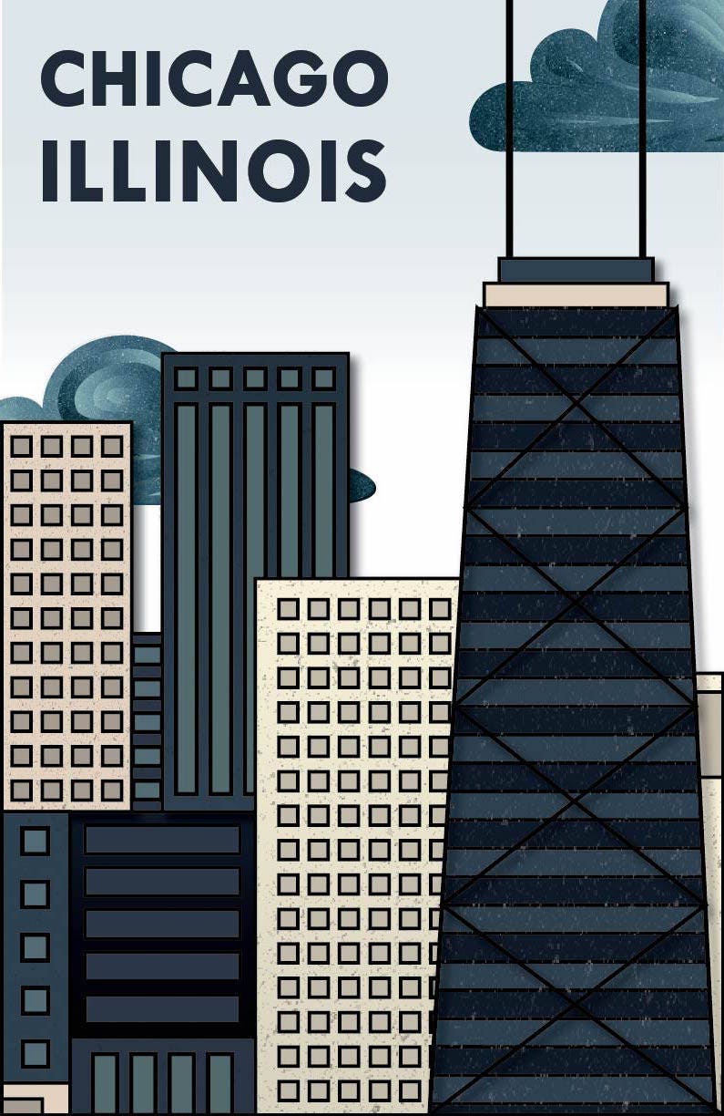 Chicago Poster - Etsy