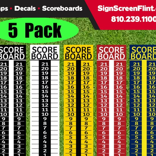 5 Pack Cornhole Scoreboard/score Keeper Sign/ Horseshoe - Etsy
