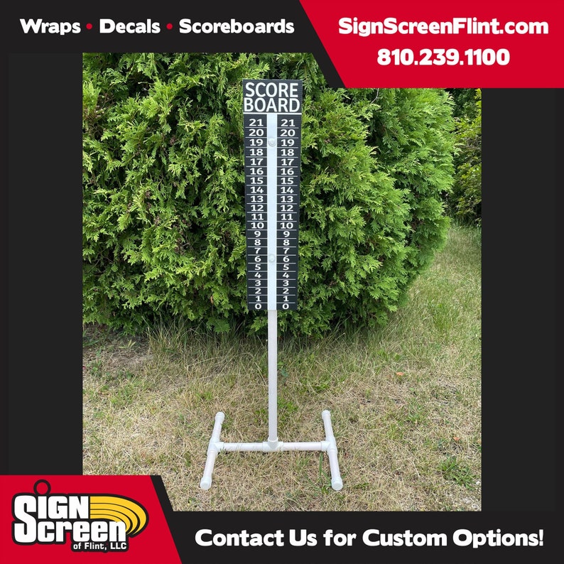 Cornhole Scoreboard W/ 44" Stand - Score Keeper Sign - Cornhole ...