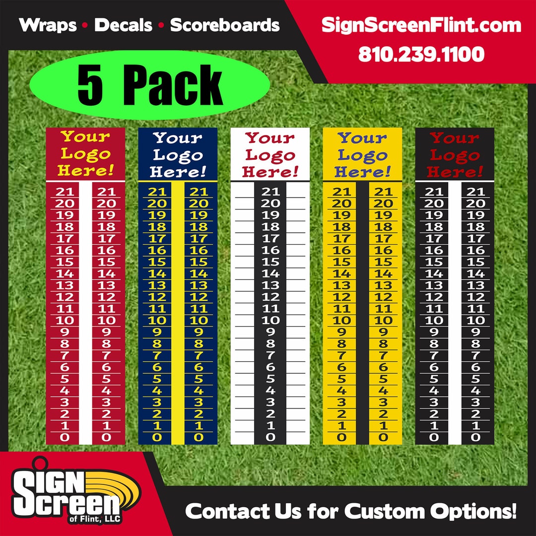 Custom Logo - 5pk - Cornhole Scoreboard/score Keeper Sign/ Horseshoe ...