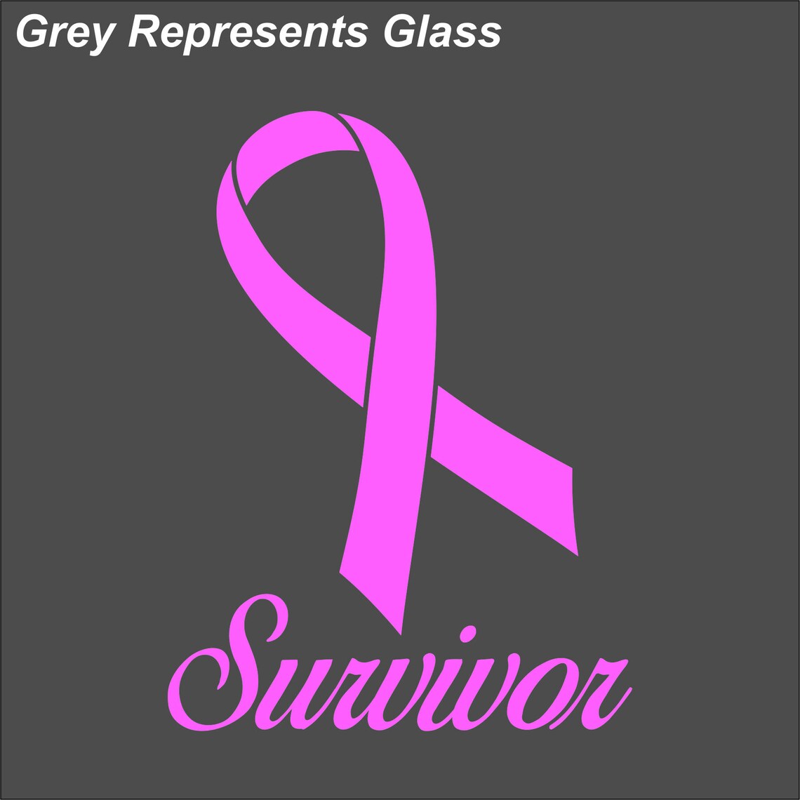 Cancer Survivor Ribbon, Car Decal, Car Sticker, Label, Custom Decal ...