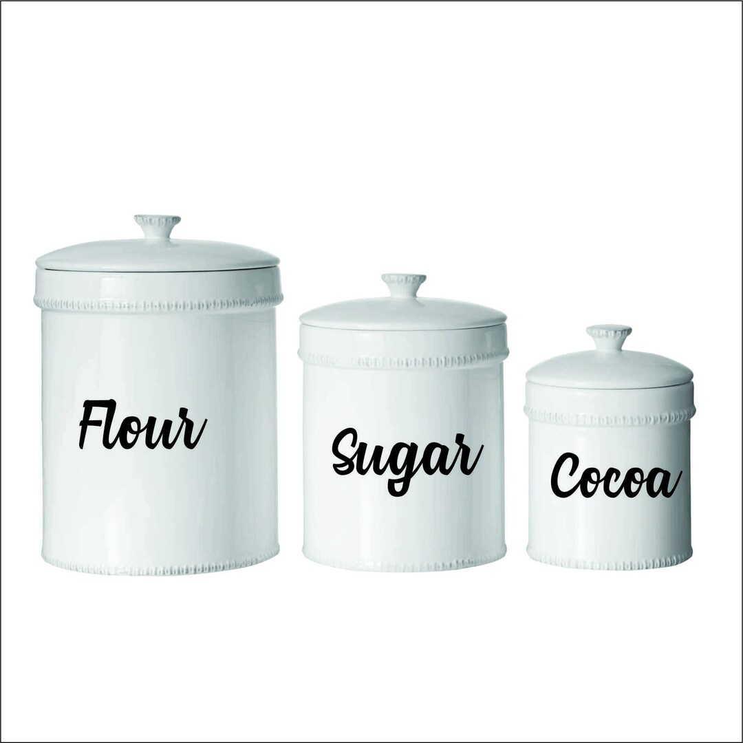 Kitchen Canister Labels , Kitchen Canister Decals , Kitchen Labels ...