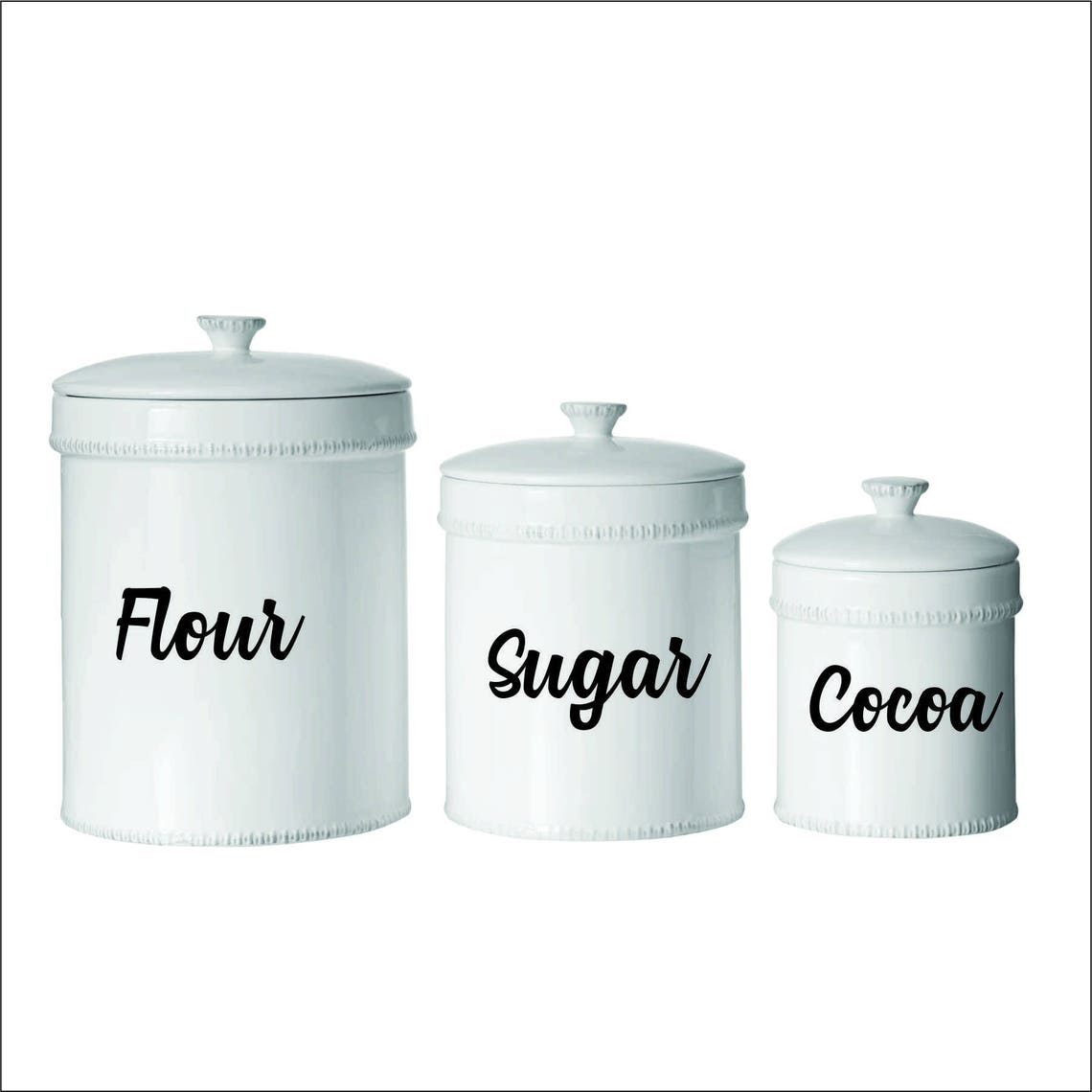 Kitchen Canister Labels Kitchen Canister Decals Kitchen - Etsy