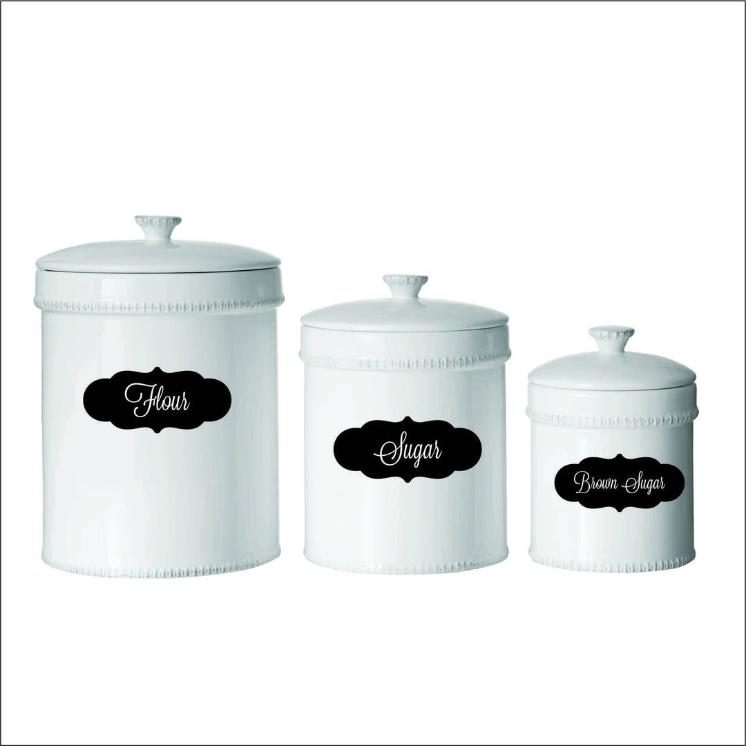 Kitchen Canister Labels , Kitchen Canister Decals , Kitchen Labels ...