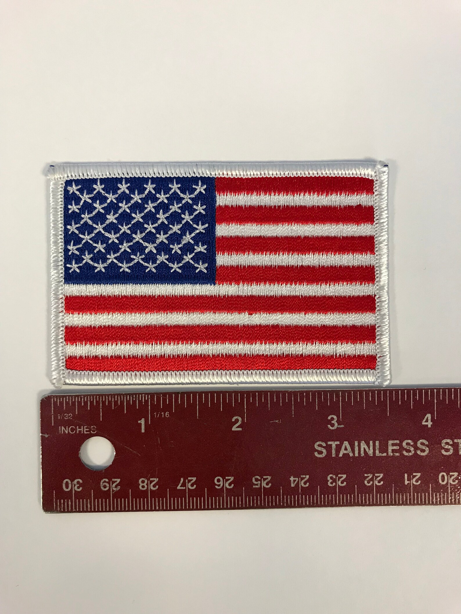 American National Flag Embroidered Hook and Loop Patch - Etsy