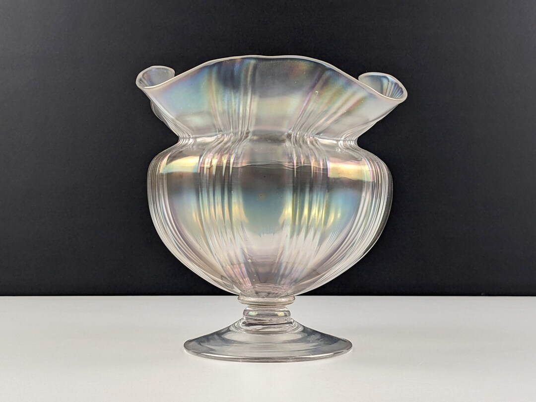 John Walsh Walsh Victorian Glass Posy Bowl Footed Vase - Etsy