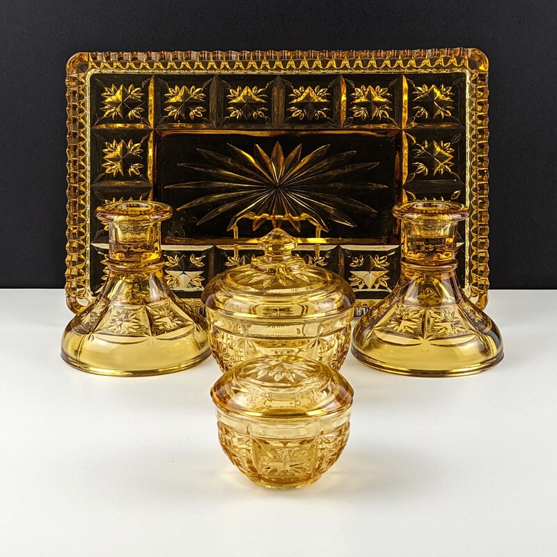 Glass Dresser Set - Etsy