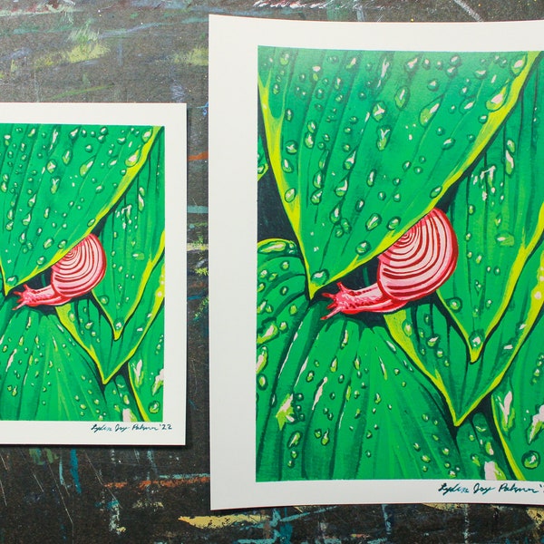 Snail Art Print - Etsy
