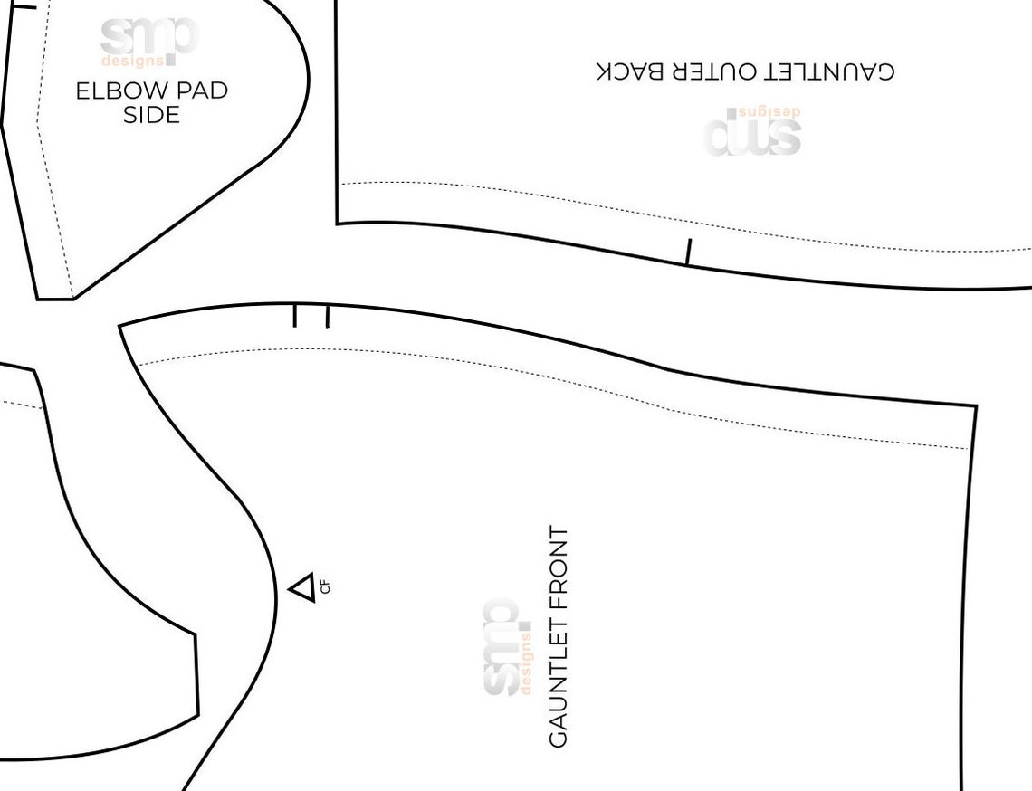 PATTERN UPGRADE: Fitted Gauntlet With Hand Plate and Elbow Pad - Etsy