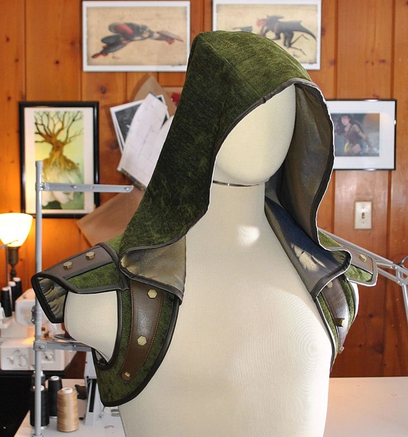 PATTERN: LARP Rogue Hooded Half Vest - Etsy