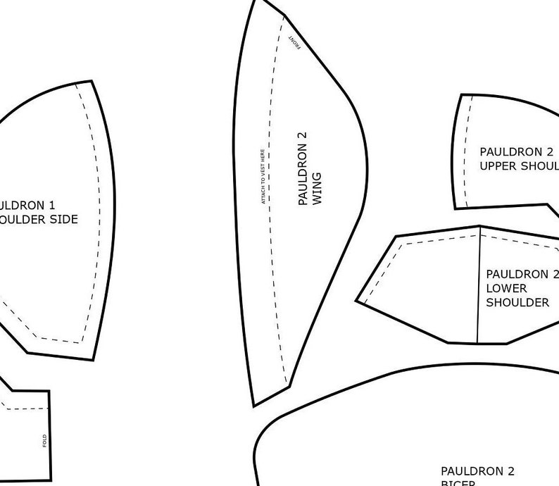 PATTERN: Pauldron in 3 Styles - Etsy Norway