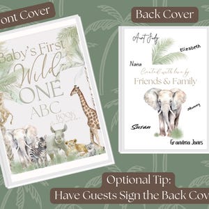 Printable Wild One 1st Birthday Guestbook Includes ABC Coloring Pages ...