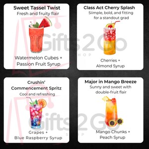 Graduation Party Lemonade Bar Recipe Menu Sign Printable, Grad Party ...