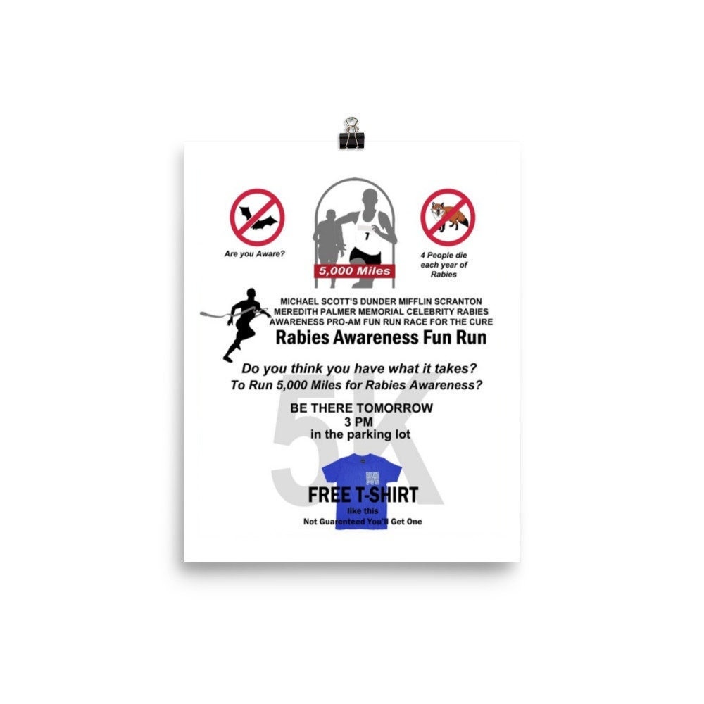 The Office Fun Run Poster - Etsy