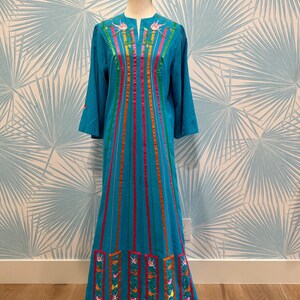 Rare Vintage Mexican Ribbon Embroidered Caftan, Kaftan, Looks Like ...