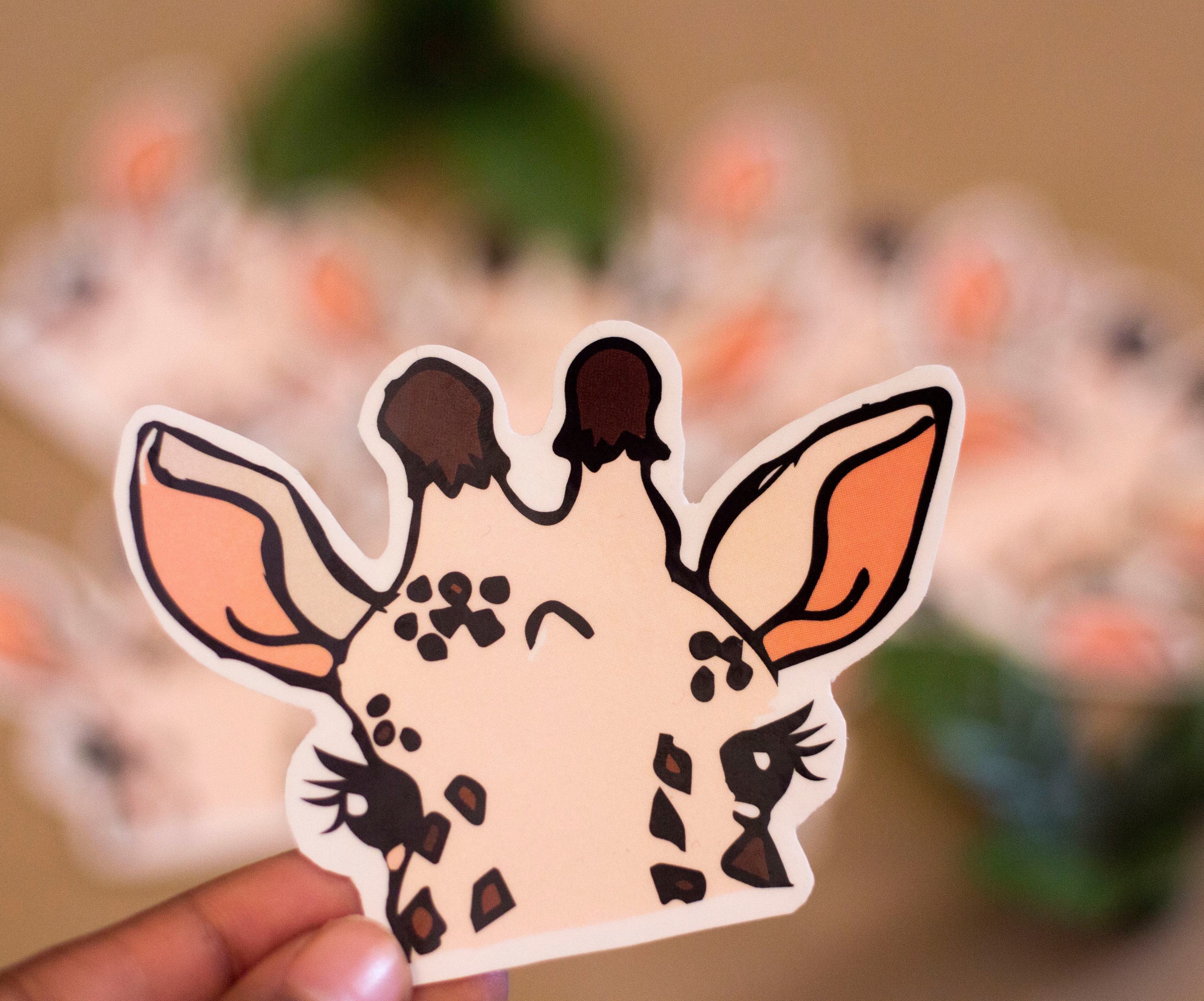 PEEK-A-BOO sticker Giraffe sticker | Etsy