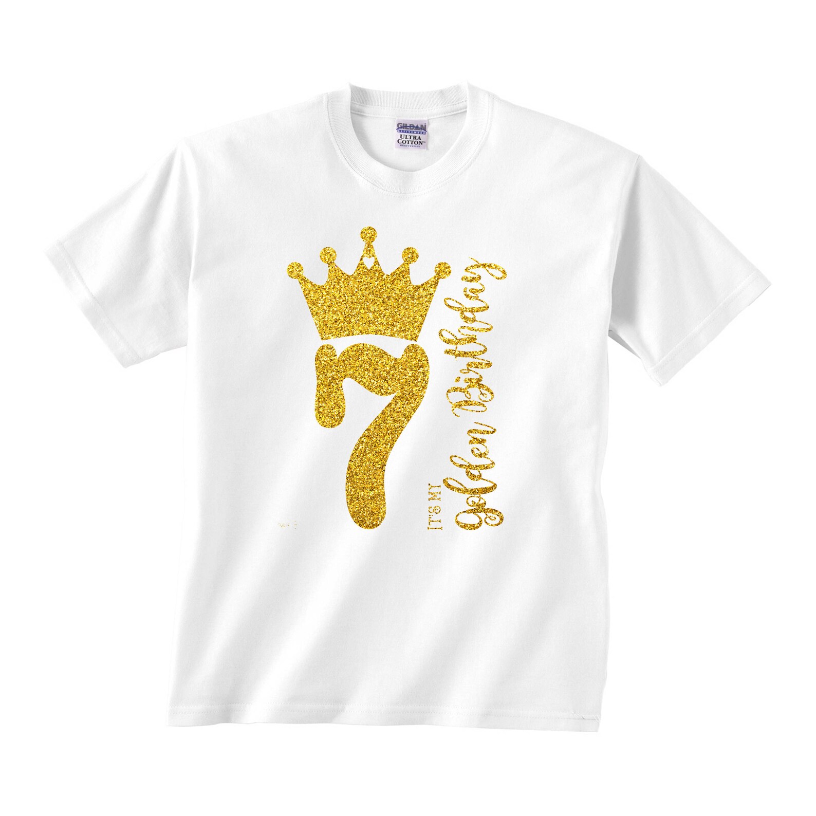 Custom Golden Birthday T-shirt / Glitter - Etsy