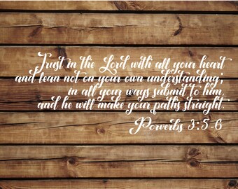 Proverbs 3 5 6 Svg | Etsy