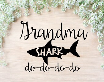 Grandma Shark Svg - Etsy