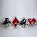 PLAYING CARD BRACELET Bangle Silver Plated Enamel Red Black Y2K Several ...