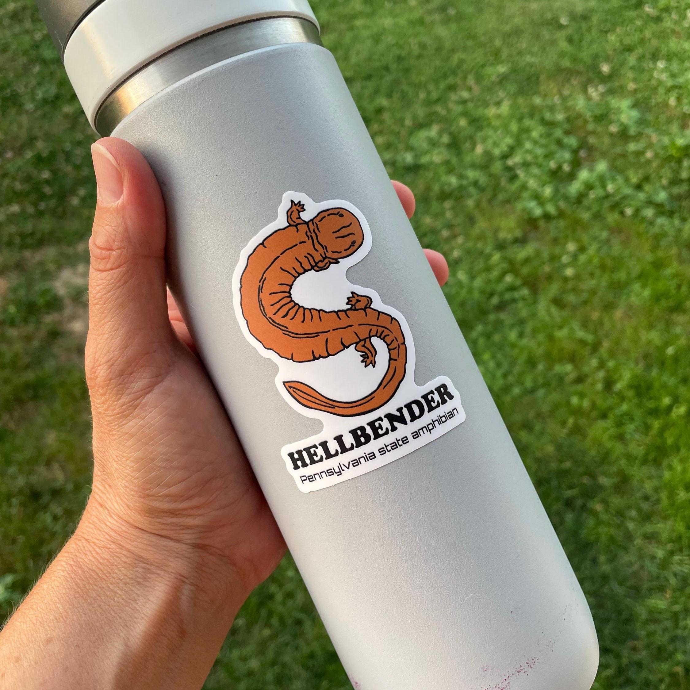 Eastern Hellbender Salamander Vinyl Sticker: Die-cut, Waterproof ...
