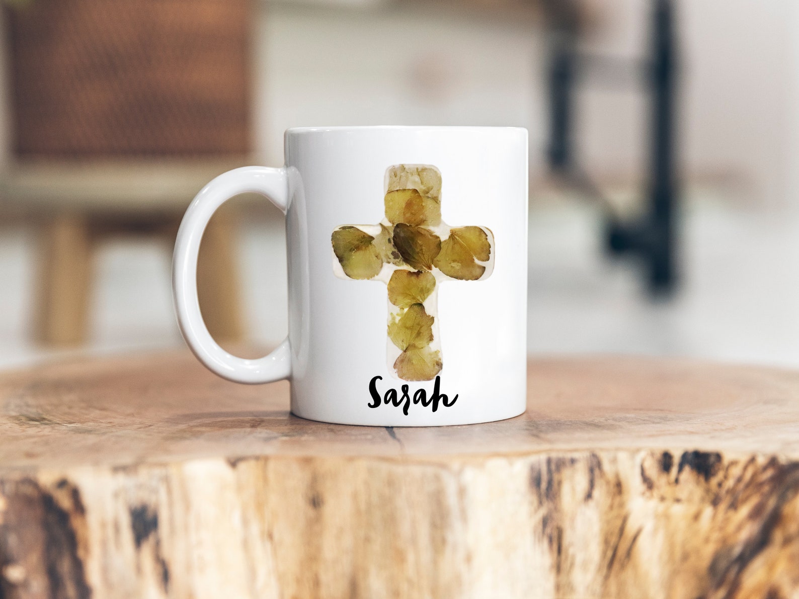 Personalized Christian Cross Coffee Mug: Spiritual Gift - Etsy