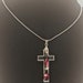 Rose Real Flower Cross Pendant Silver Necklace Resin Pressed - Etsy