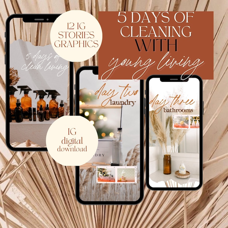 5 Days of Cleaning Using Young Living Products, IG Story Graphics ...