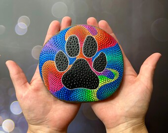 Painted Rock Memorial Dog - Etsy