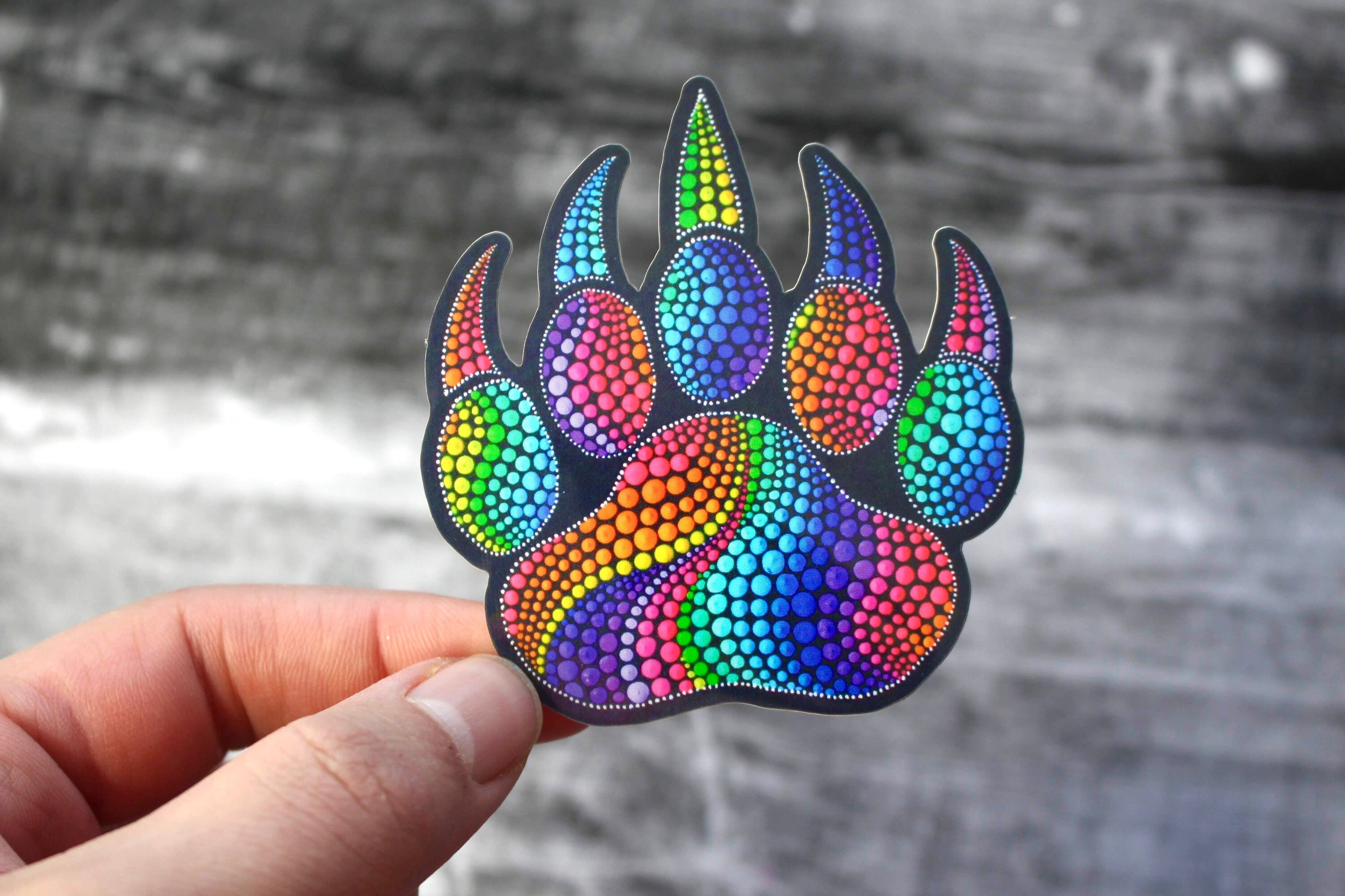 Vinyl Sticker Bear Paw Weatherproof - Etsy