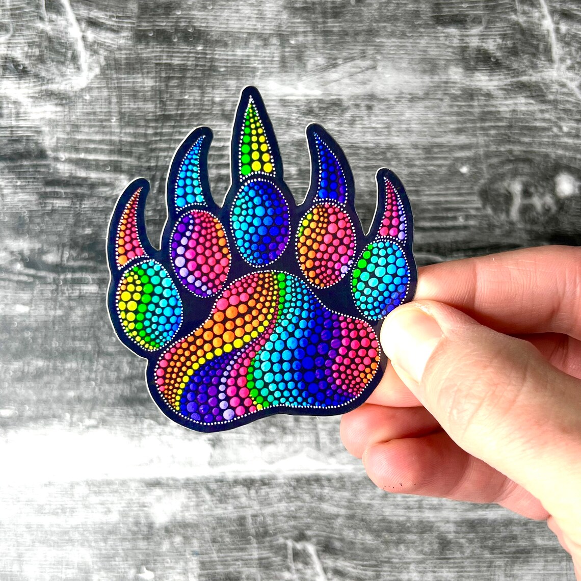 Vinyl Sticker Bear Paw Weatherproof - Etsy