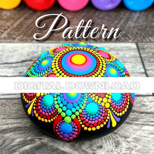 Digital Dot Mandala Flower Pattern Wisteria Wishes by Delicate - Etsy