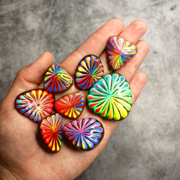 Painted Pebble - Etsy