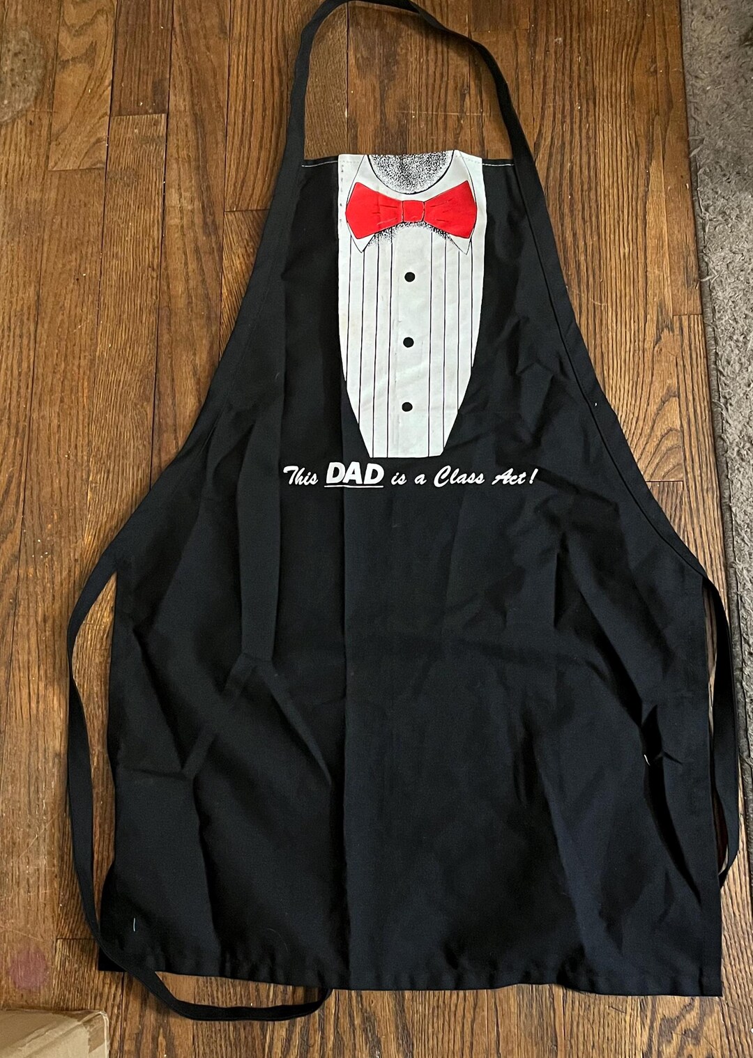 Vintage NOS Mens Black Tuxedo Graphic Apron this Dads A Class Act / One ...