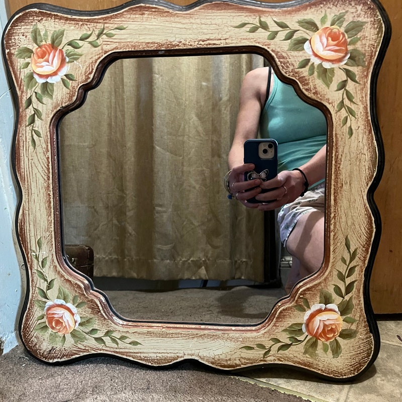 Hand Painted Mirror - Etsy