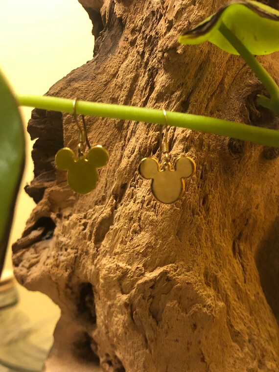 Vintage Disney Gold Plated Mickey Mouse Dangle French… - Gem