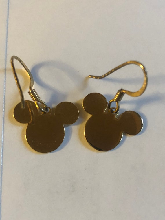 Vintage Disney Gold Plated Mickey Mouse Dangle French… - Gem