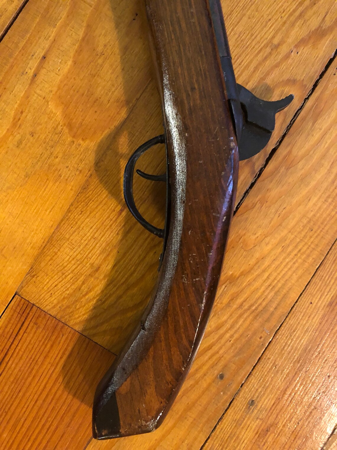 SALE Vintage Black Powder Flintlock Toy Cap Gun With Wooden Stockpistol ...