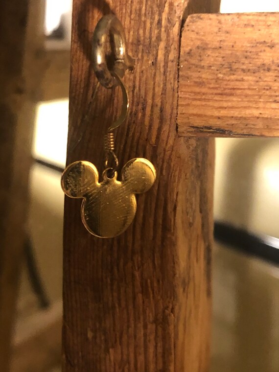 Vintage Disney Gold Plated Mickey Mouse Dangle French… - Gem