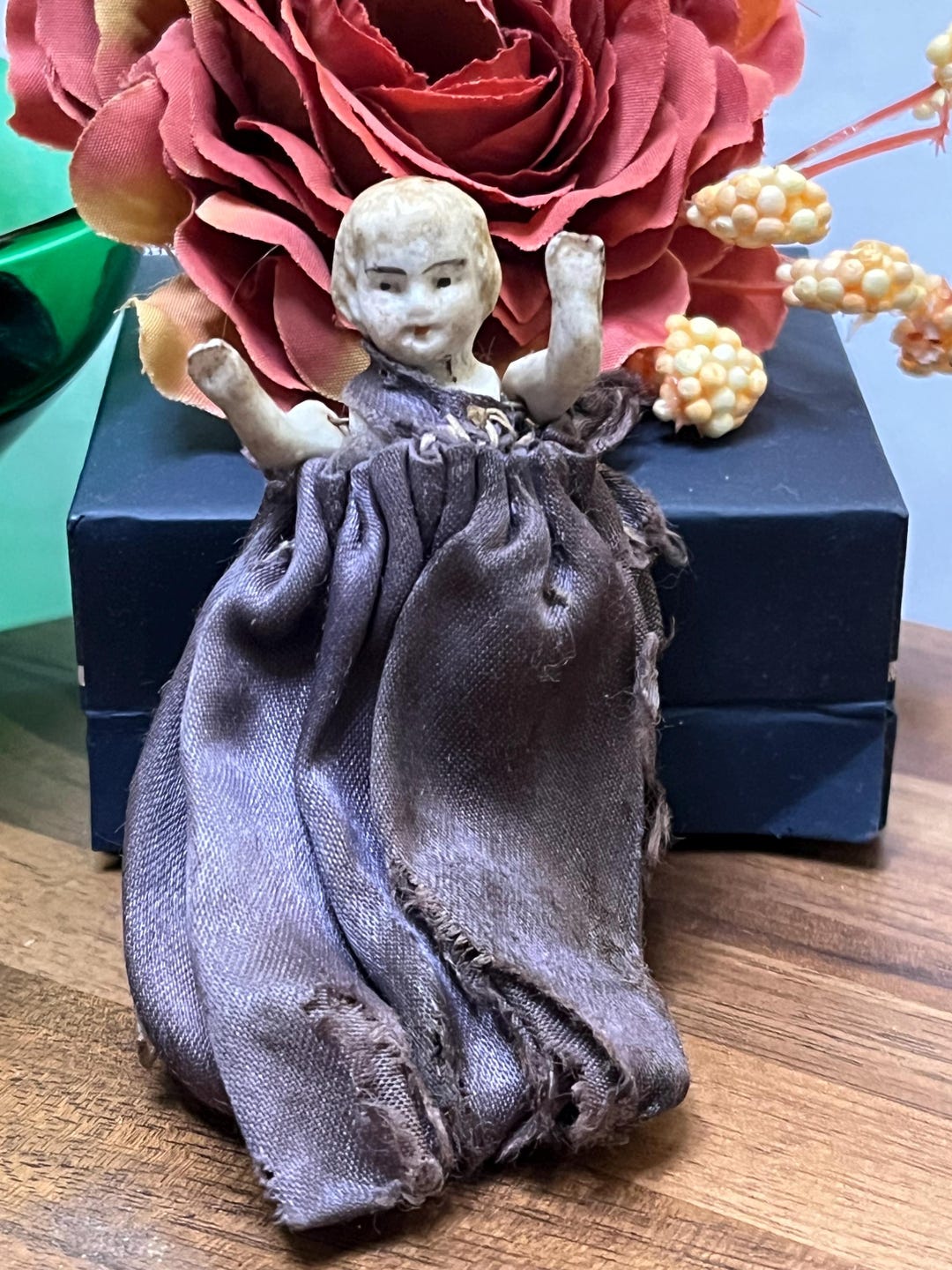 Antique 1800s Mini All-bisque German Jointed Baby Doll Figurine W ...