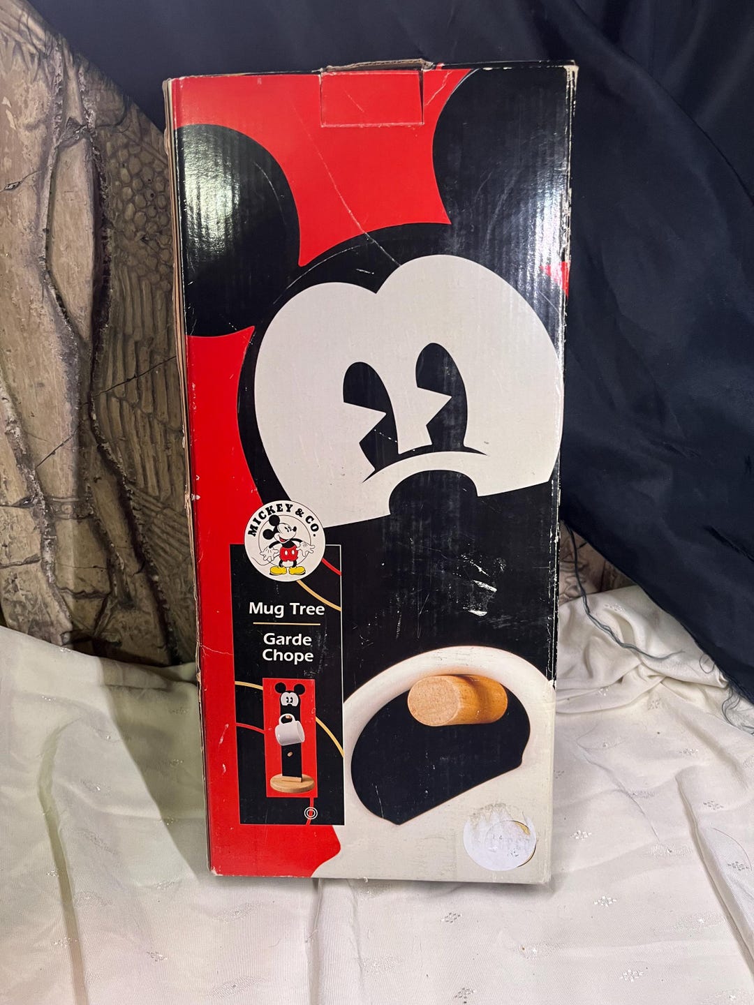 Vintage 1996 Copco Disney Mickey Mouse & Co Wooden Mug Tree 17” NOS ...